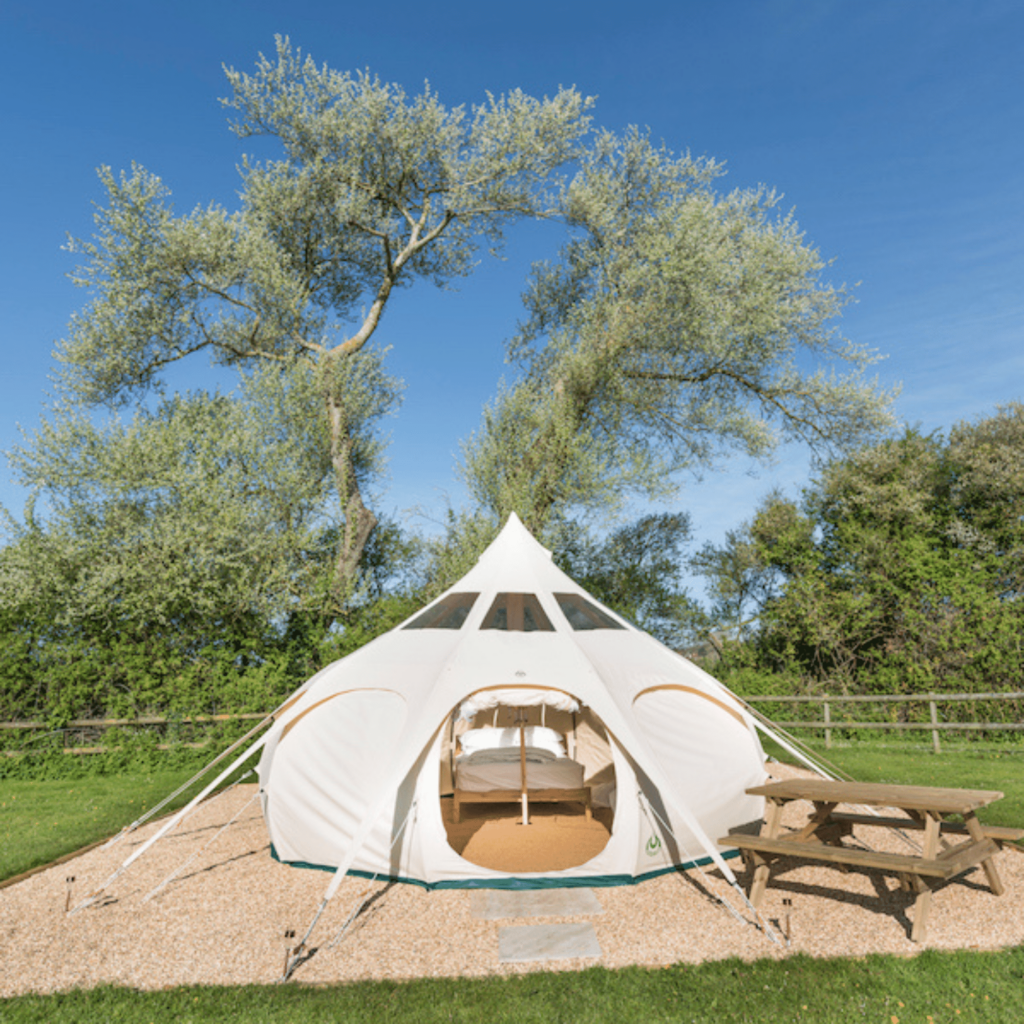 Lotus Belle 4 meter Hybrid Deluxe Stargazer tent - luxe tent