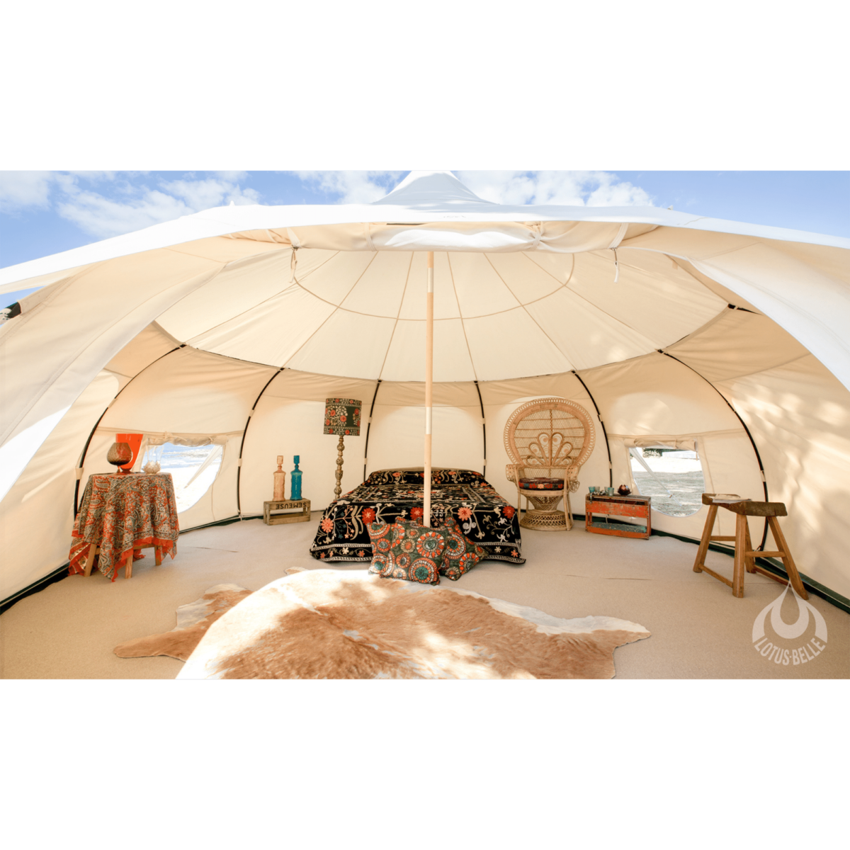 Lotus Belle 5 meter outback tent - bijzondere tenten